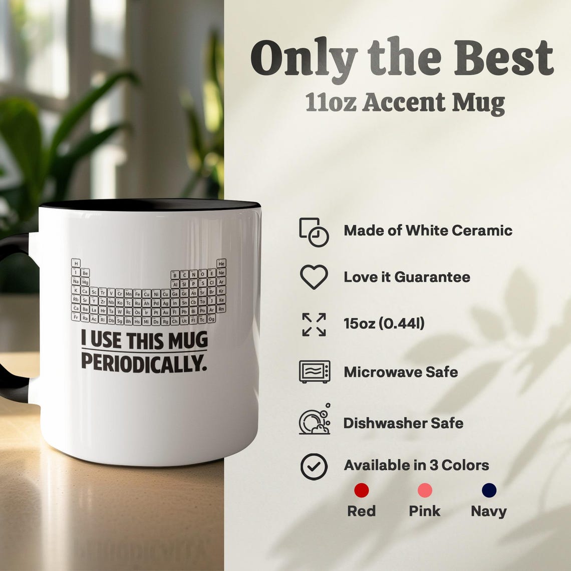 Periodic Table Mug, Science Pun Coffee Cup, Chemist Gift, Funny Science ...