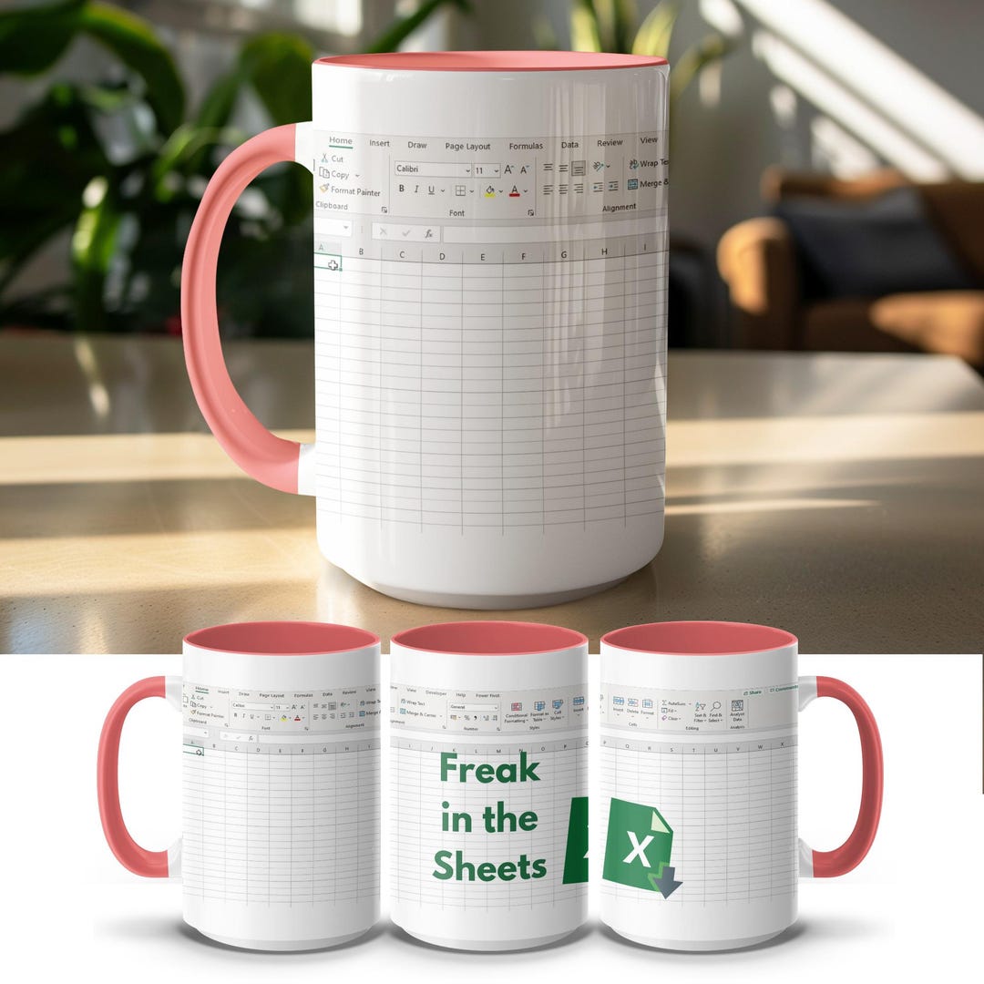 Funny Excel Spreadsheet Coffee Mug - Office Humor Gift - Etsy