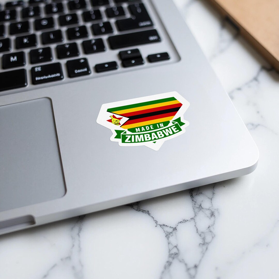 Zimbabwe Pride Sticker Vinyl Kiss Cut Sticker Zimbabwe Flag Sticker ...