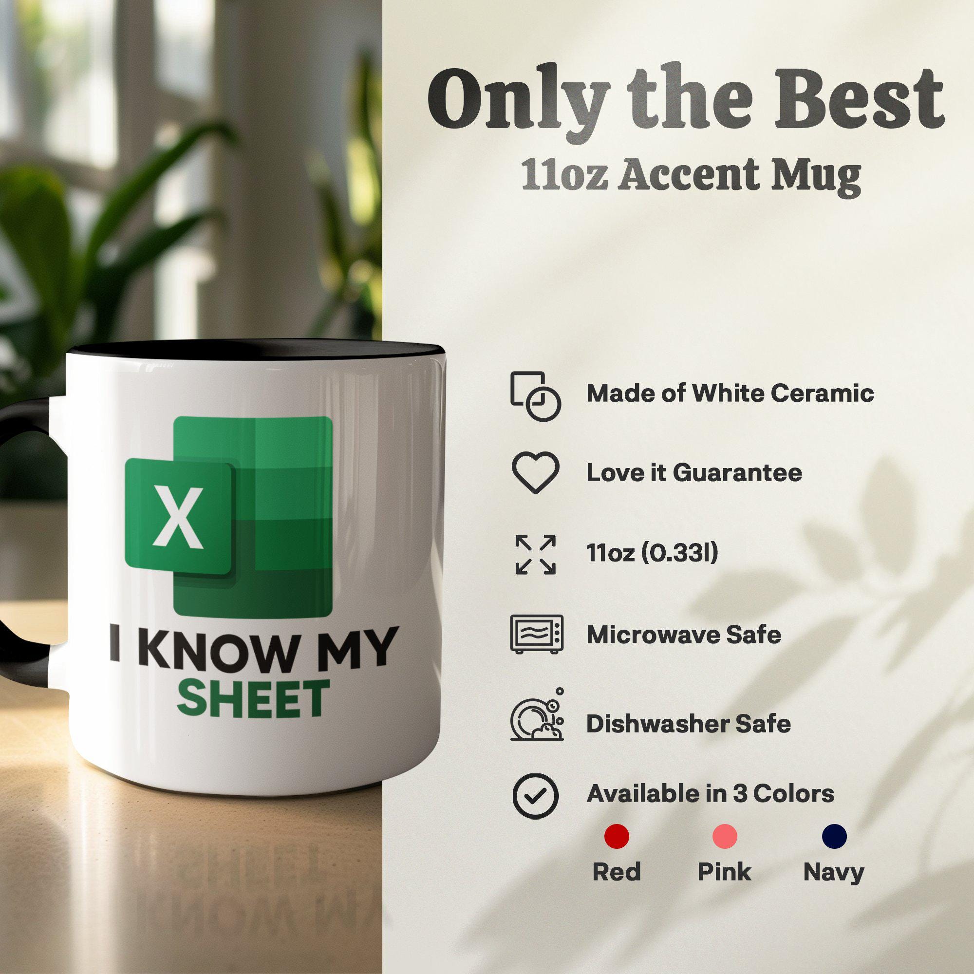 I Know My Sheet Mug: Funny Excel Spreadsheet Mug, Office Humor - Etsy