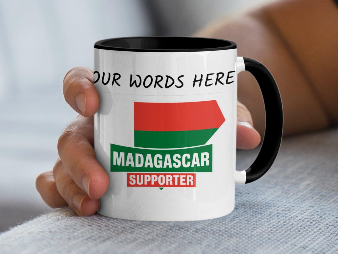 Personalized Madagascar Supporter Mug, Customizable Flag Design Cup ...
