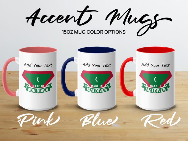 Personalized Maldives Flag Coffee Mug, Custom Souvenir - Etsy