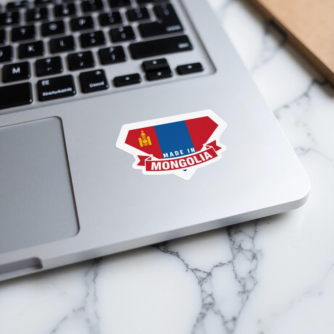 Mongolia Pride Sticker, Vinyl Kiss Cut Sticker, Mongolian Flag Sticker ...