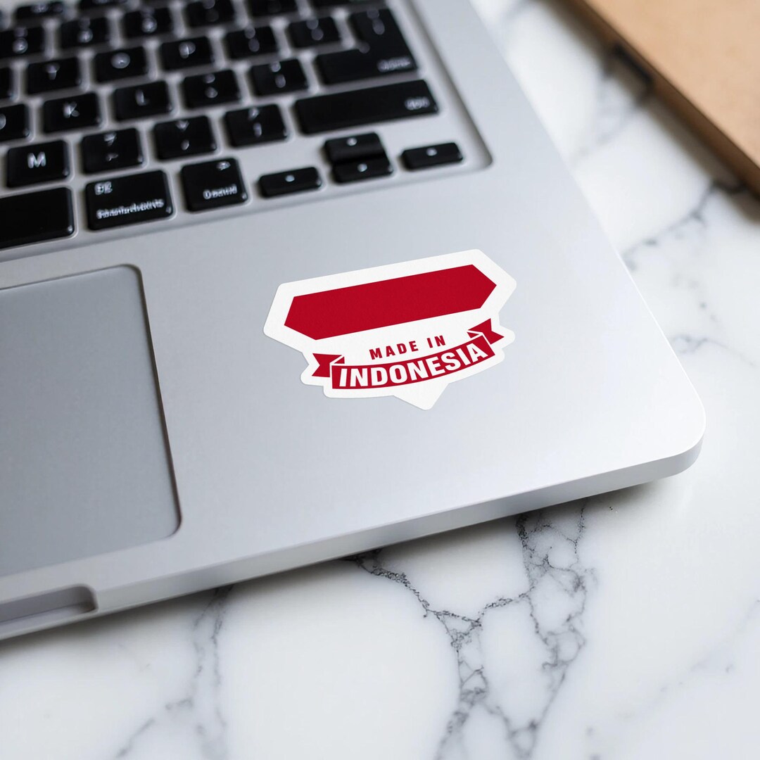 Indonesia Pride Sticker, Vinyl Kiss Cut Sticker, Indonesian Flag ...