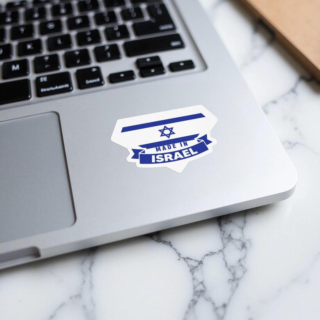 Israel Pride Sticker, Vinyl Kiss Cut Sticker, Israel Flag Sticker, Made ...
