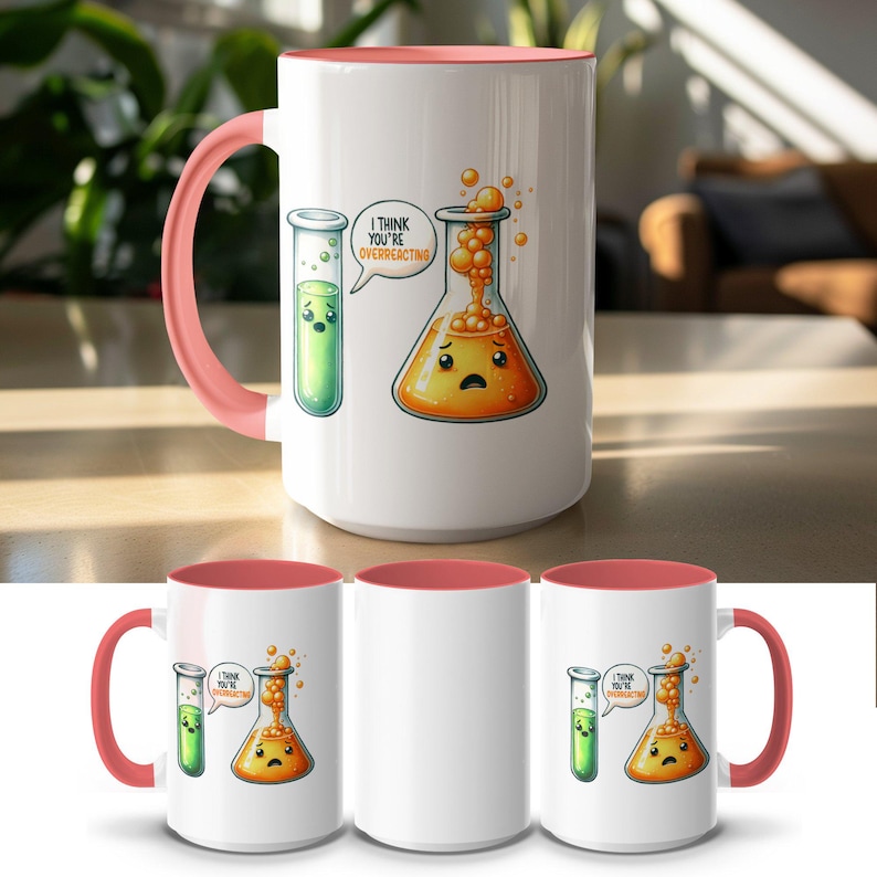 Funny Chemistry Mug: Overreacting Beaker, Science Gift - Etsy