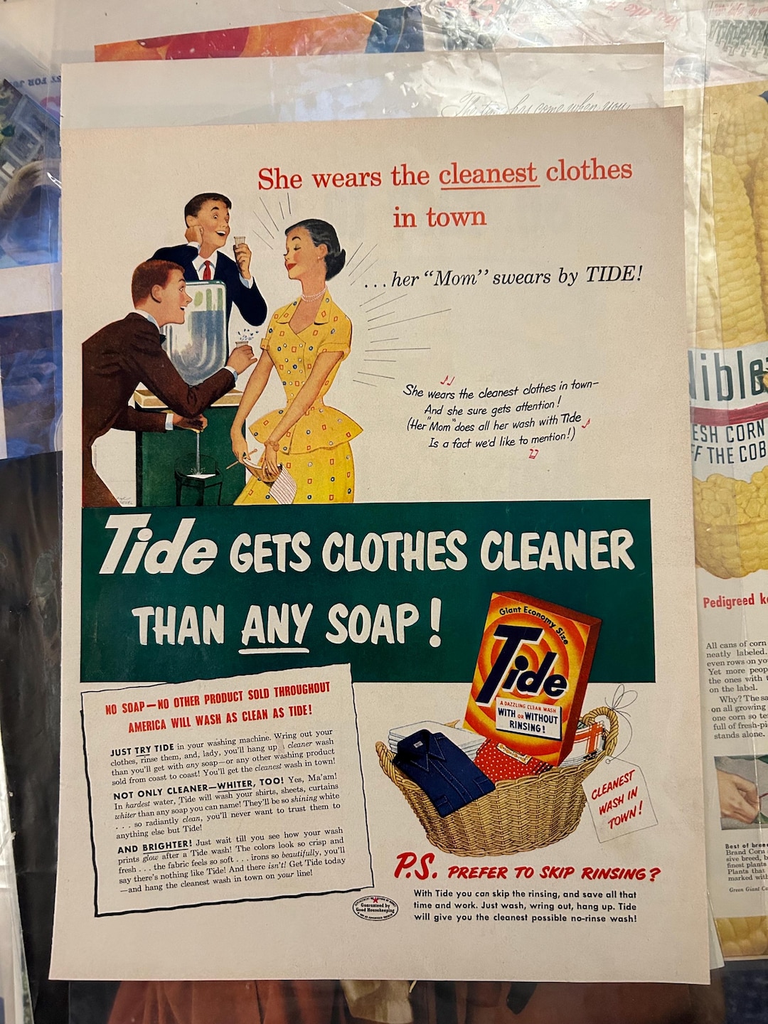 TIDE Vintage Magazine Ad - Etsy