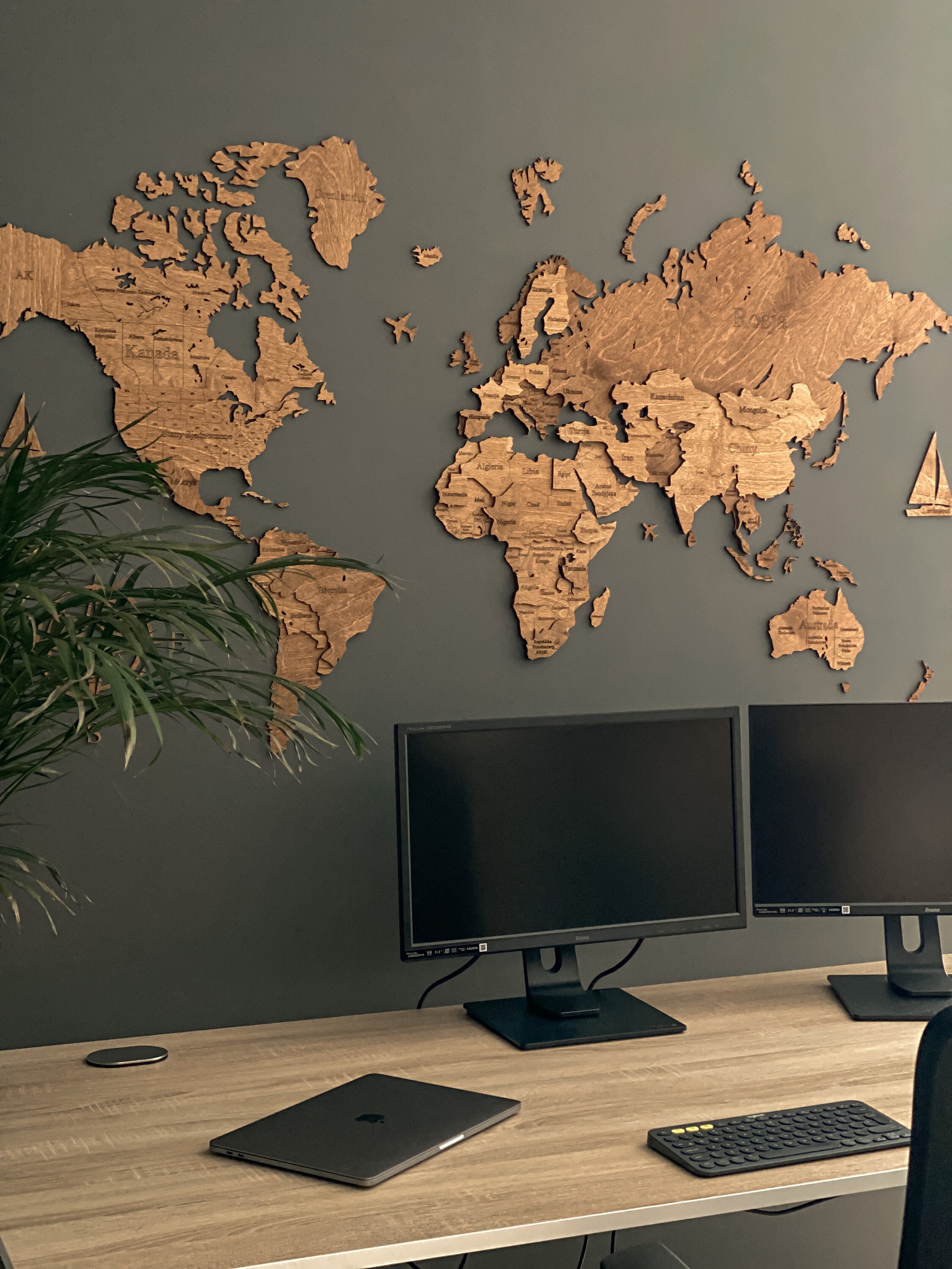 Wooden 3D World Map I - Etsy Canada
