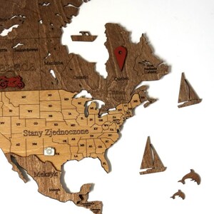 Wooden 3D World Map XII - Etsy