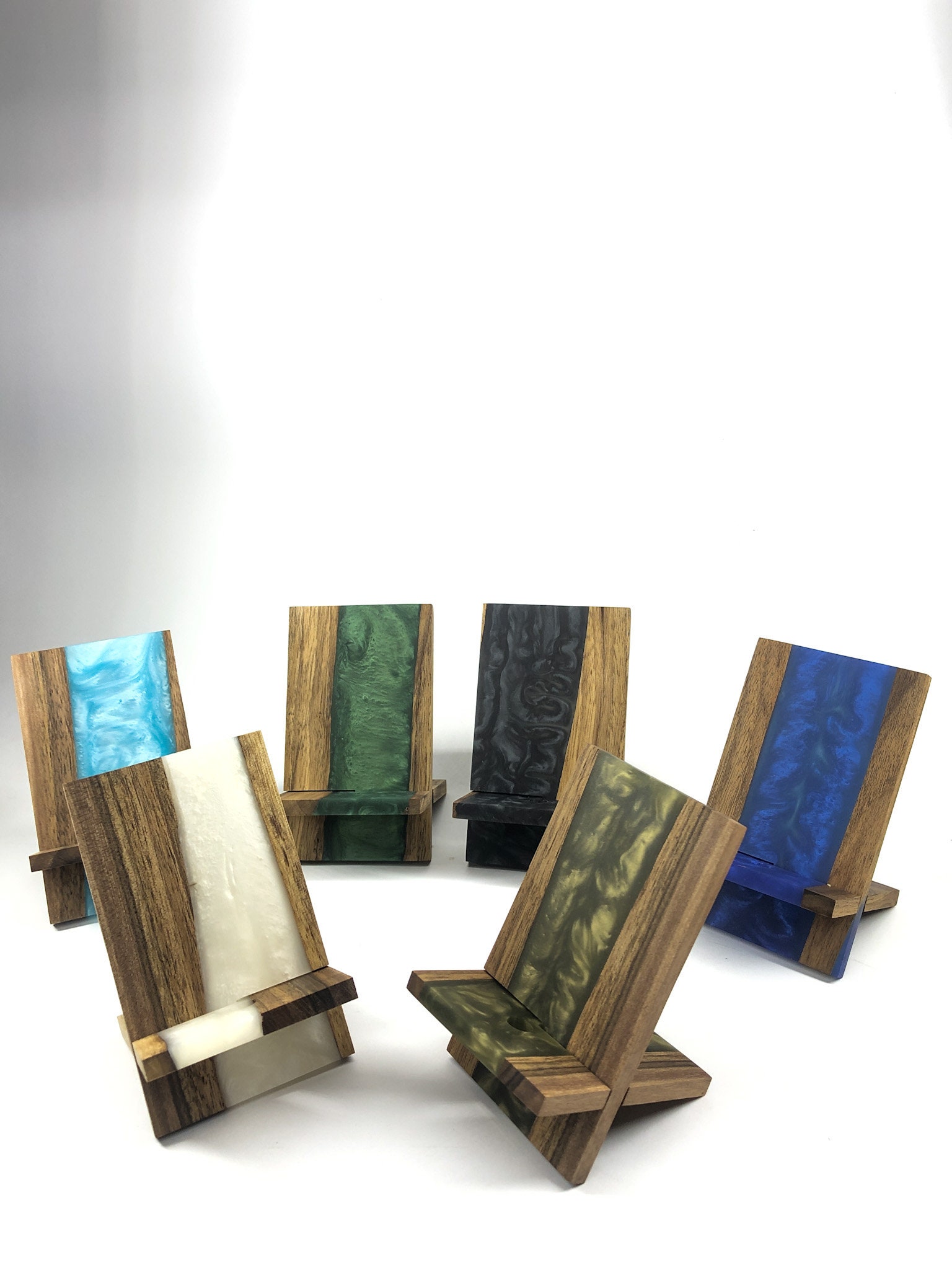 Epoxy Phone Stand Wooden Resin Epoxy Phone Stand Epoxy - Etsy