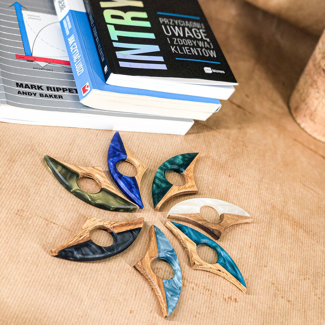 Wooden Oak Epoxy Page Holder | Thumb Page Holder | Page Spreader| Book ...