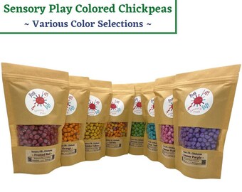 Golden Yellow Sensory Play Colored Chickpeas 12oz. Bags - Etsy