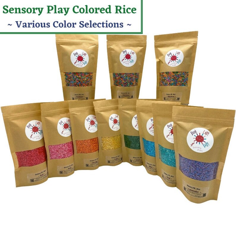 Red - Sensory Play Colored Rice; 10oz. Bags - Etsy