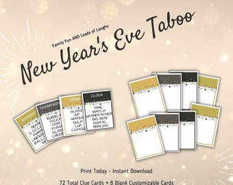 Printable New Years Taboo - Etsy