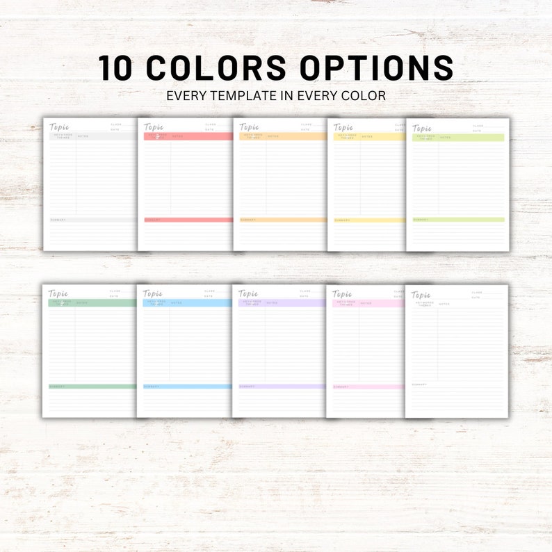 Printable Lecture Notes Note Taking Template College Student - Etsy