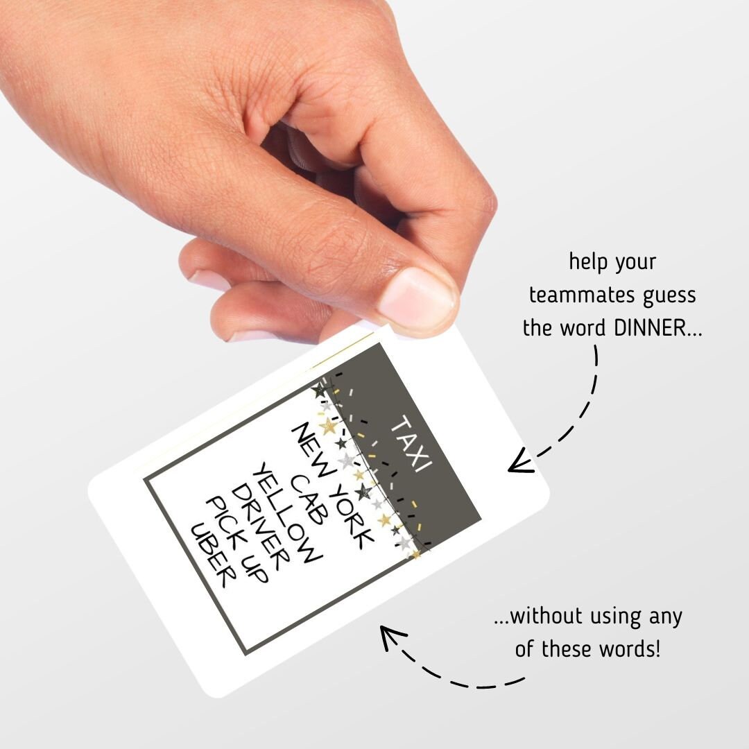 Printable New Years Eve Game, Taboo Card Game, Family Holiday Game ...