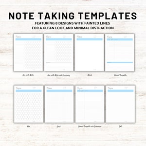 Printable Lecture Notes, Note Taking Template, College Student Lined ...