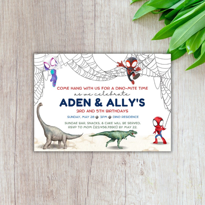 Spiderman Dinos Etsy