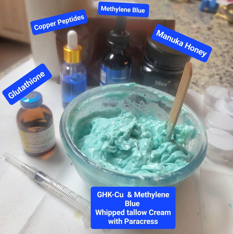Ghk-cu and Methylene Blue Whipped Tallow Cream - Etsy
