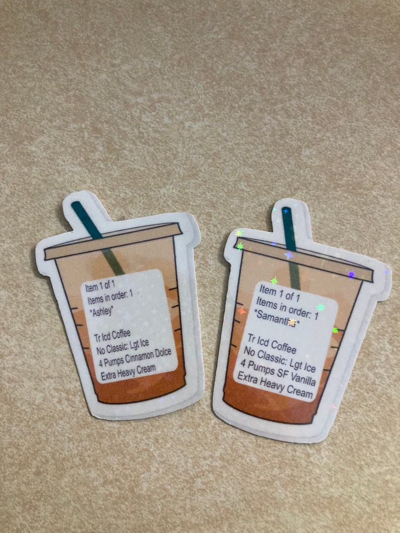 Customized Starbucks Order Stickers - Etsy