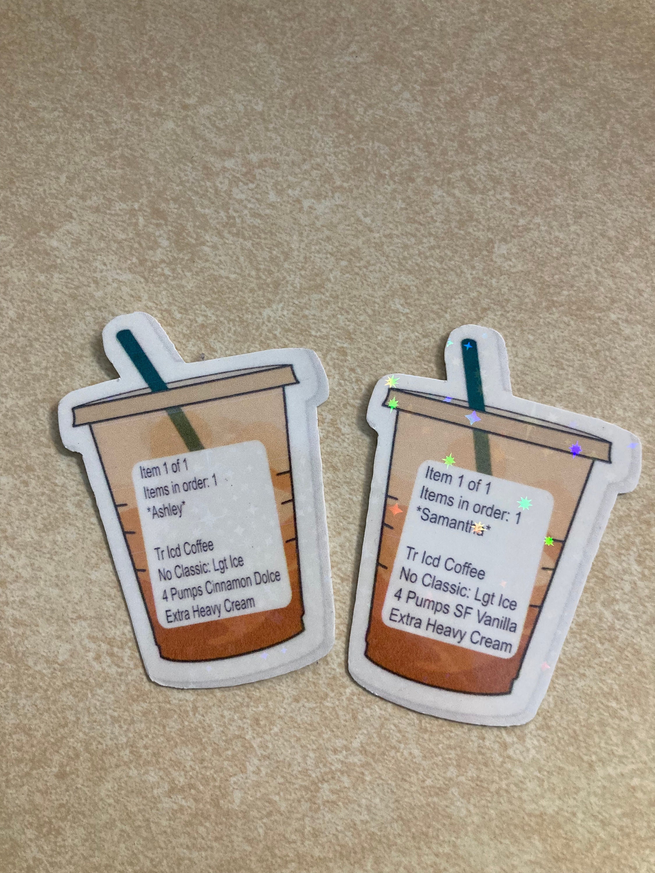 Customized Starbucks Order Stickers - Etsy