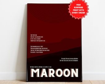 Maroon Poster - Etsy