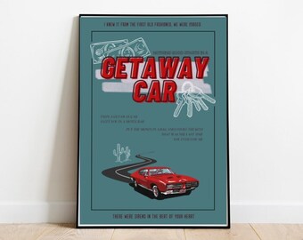 Getaway Car Poster Print digital Download - Etsy