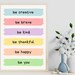 Positive Kids Affirmation Print, Kids Wall, Pastel Nursery Print, Girls ...
