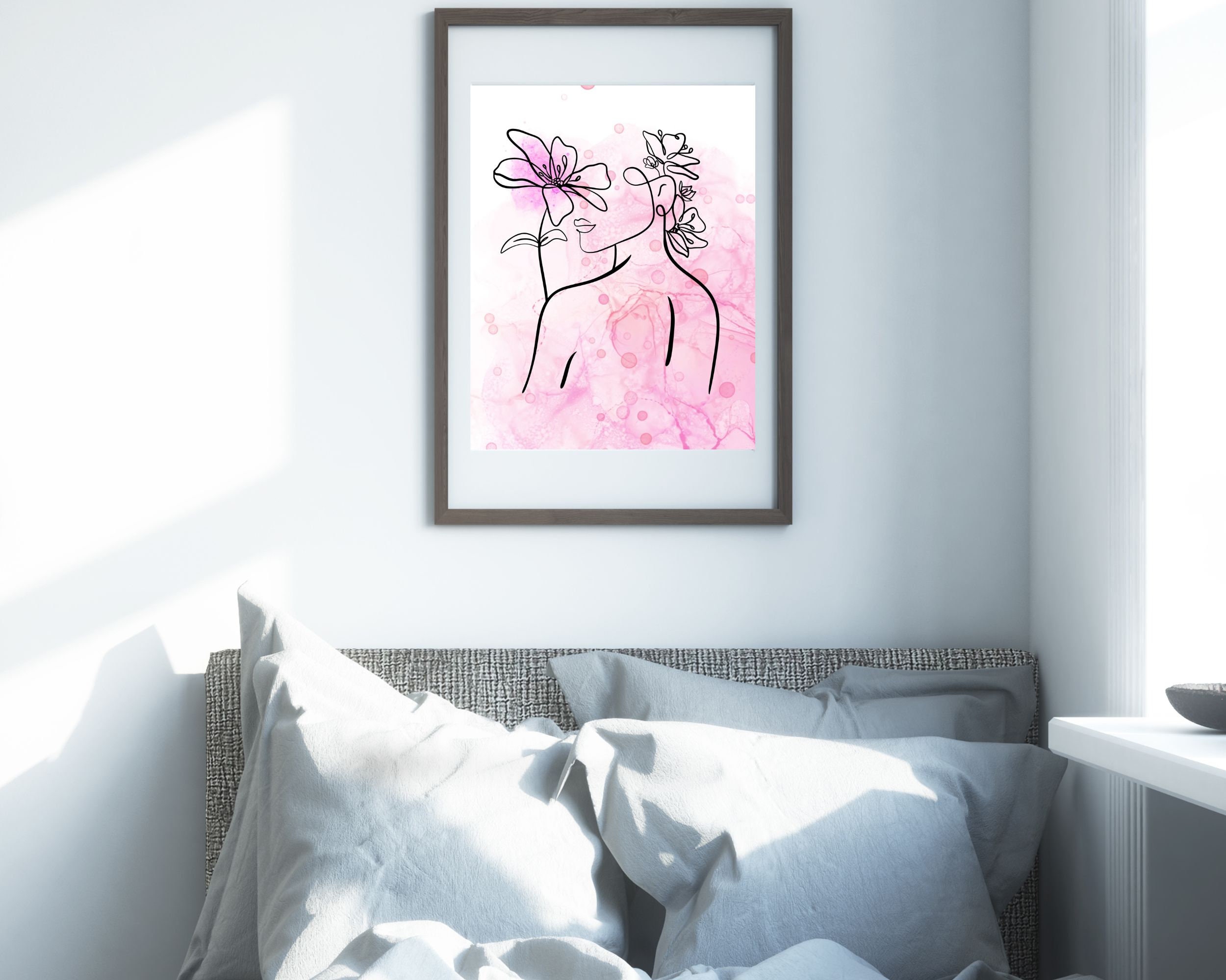 Line Drawing Woman, Digital Download, Woman Line Art Print, Feminist ...