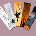Printable Halloween Bookmark, Digital Product, Set of Five, Book Lovers ...