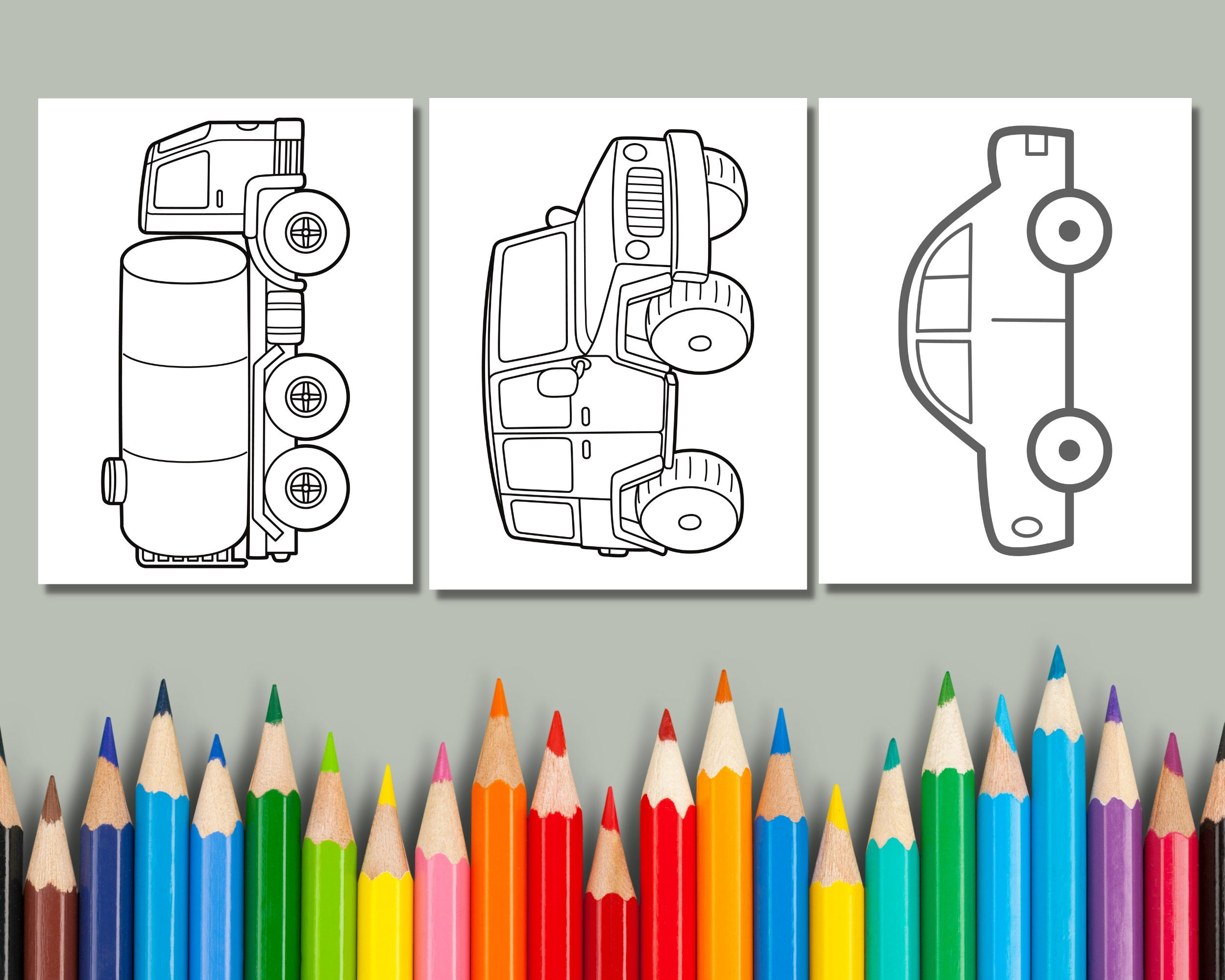 Cars Coloring Page, Coloring Activities, Transportation Vehicles ...