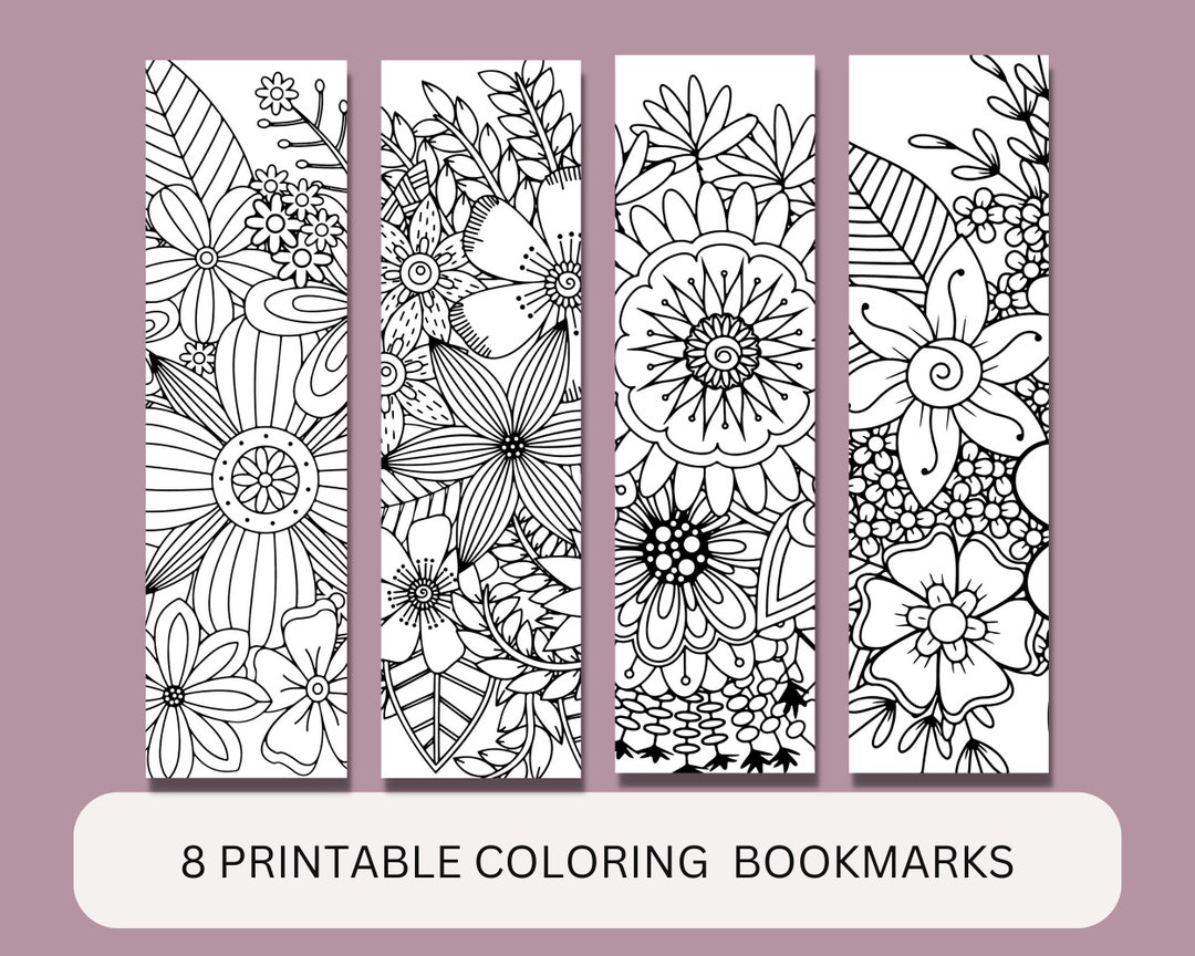 Coloring Bookmarks, Printable Bookmarks, Bookmarks to Color, Coloring ...
