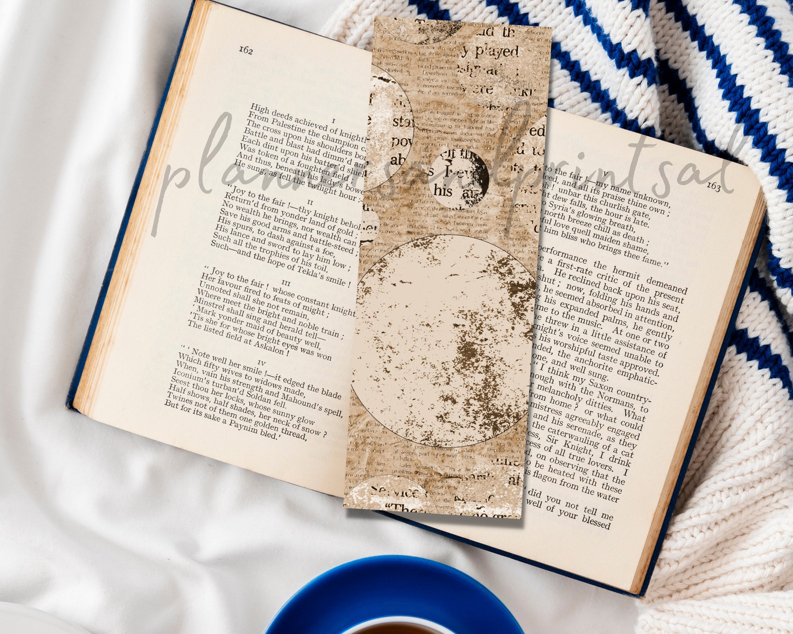 Printable Bookmark, Bookmark Set of 10, Vintage Print, Vintage Bookmark ...