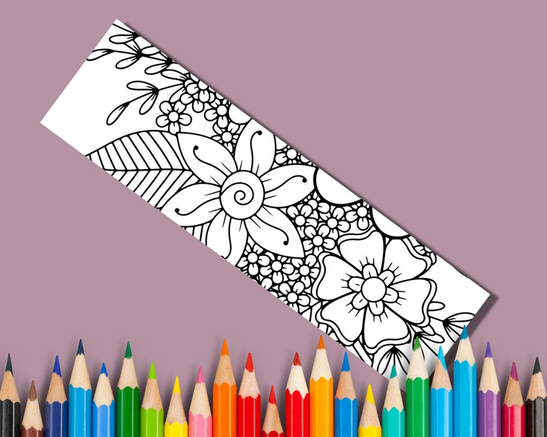 Coloring Bookmarks Printable Bookmarks Bookmarks to Color - Etsy