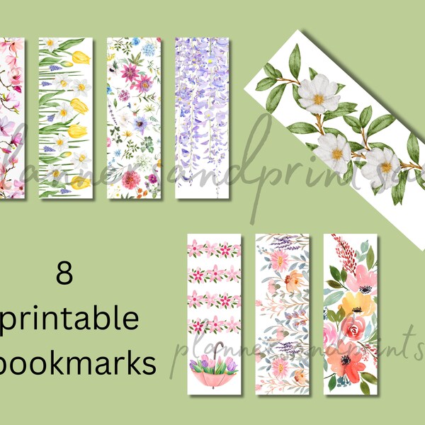 Printable Bookmark, Nature Bookmark, Book Art Print, Bookish Print ...