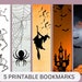 Printable Halloween Bookmark, Digital Product, Set of Five, Book Lovers ...