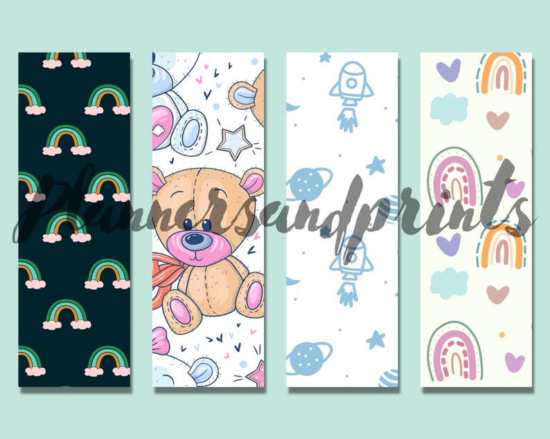 Cute Bookmark, Printable Bookmark, Bookmark Set of 20, Bookmarks for ...