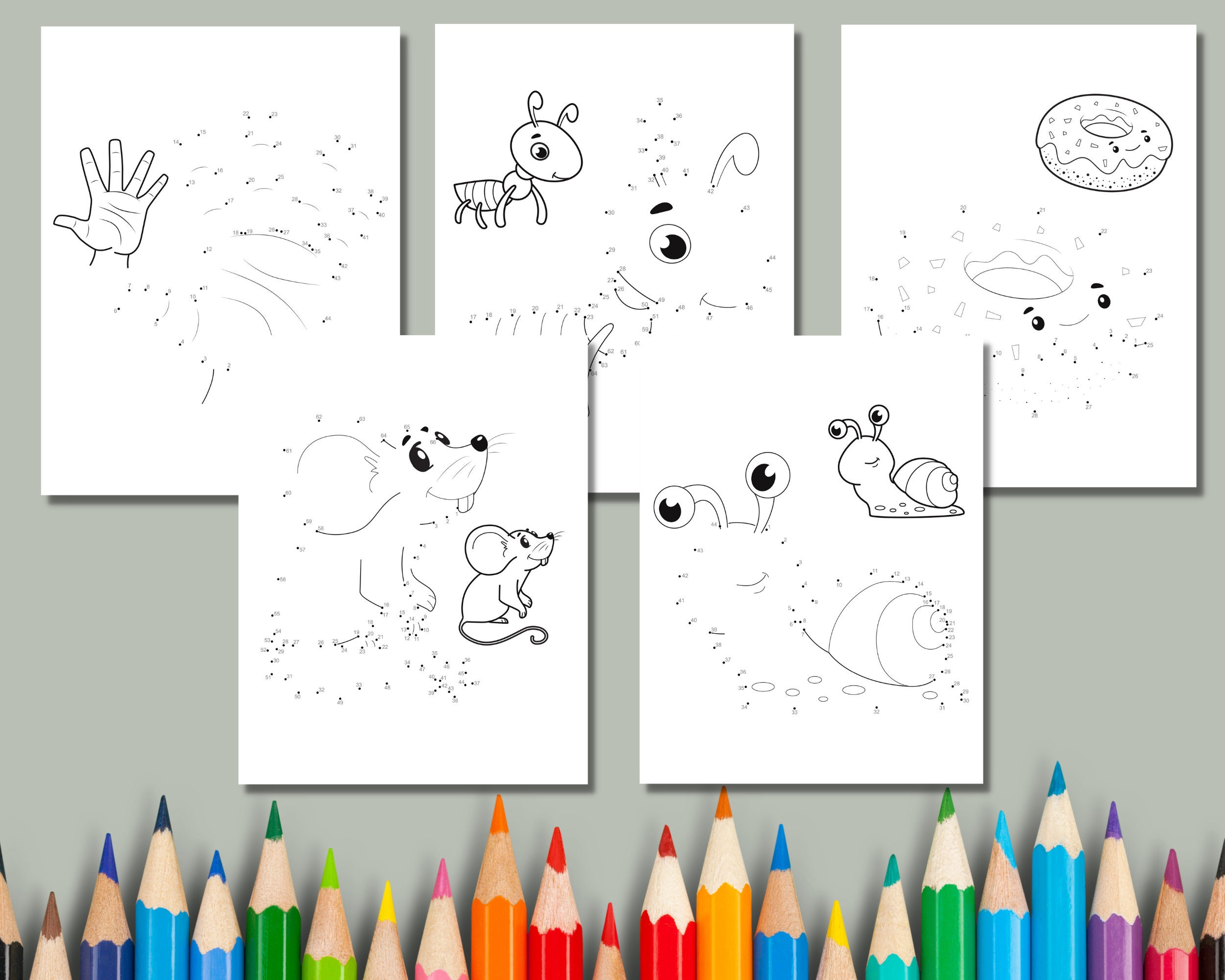 Dot to Dot Book for Kids Printable Activity Pages With - Etsy