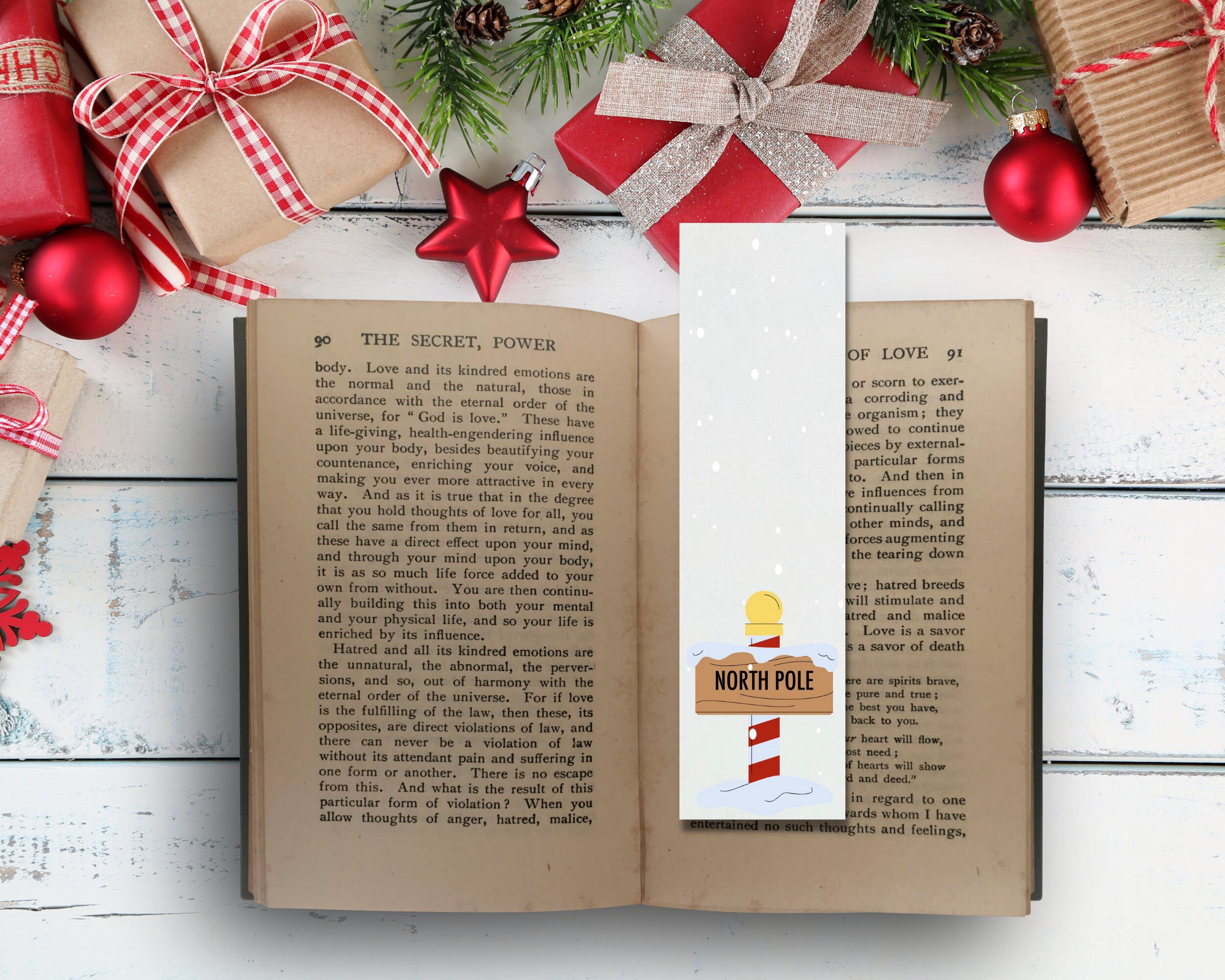 Christmas Bookmarks: Festive Holiday Cheer, Set of 10 (PDF) - Etsy
