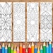 Coloring Bookmark, Printable Bookmark, Bookmark Set of 30, Mandala ...