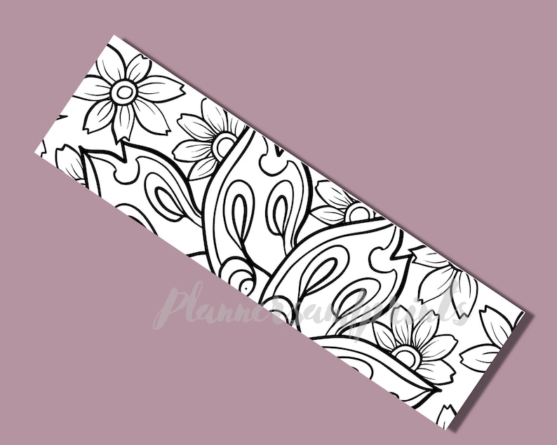 Printable Coloring Bookmarks Set of 7, Mandala Bookmarks, Coloring ...