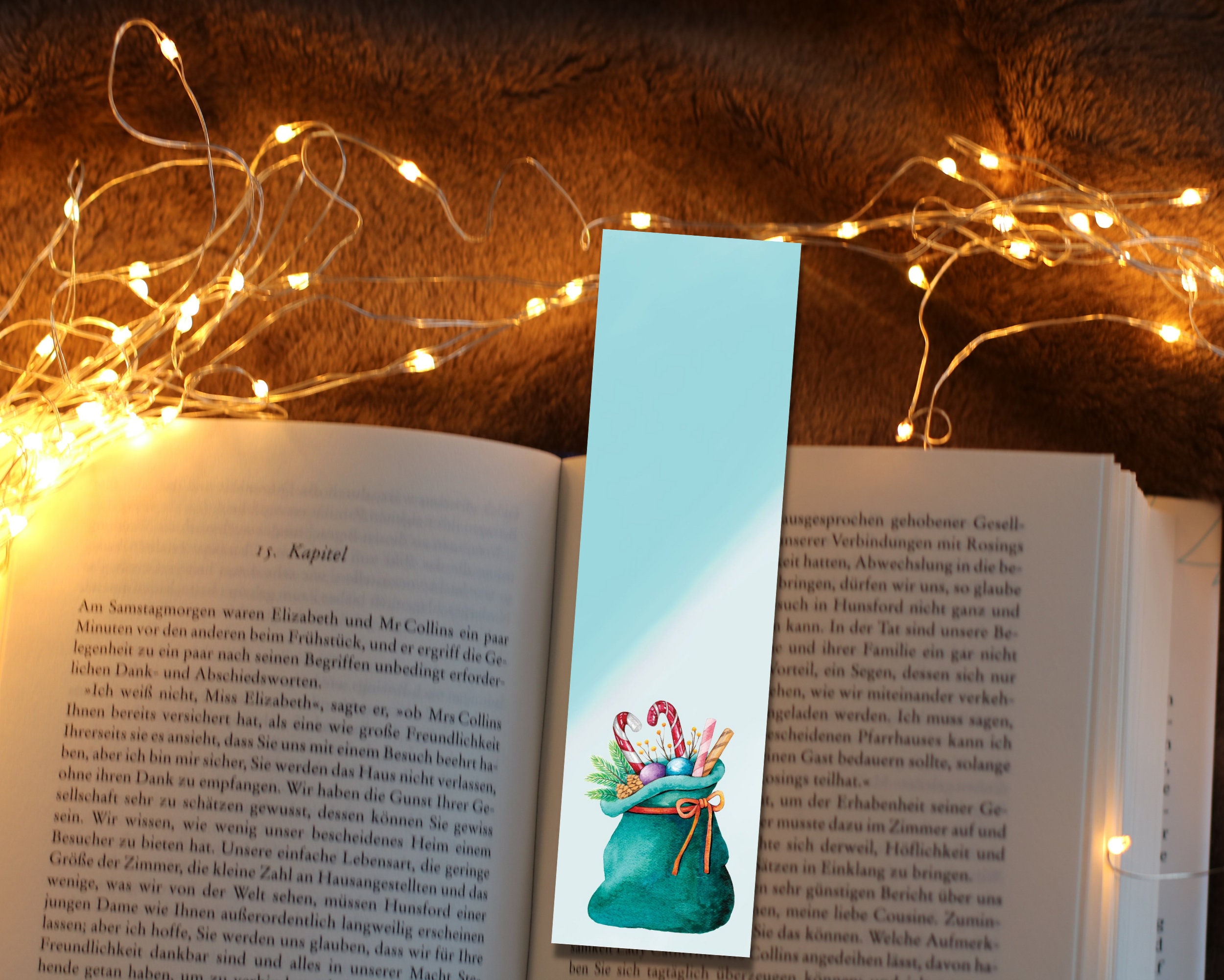Christmas Bookmarks: Festive Holiday Cheer, Set of 10 (PDF) - Etsy