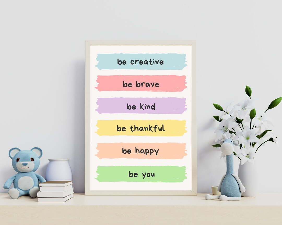 Positive Affirmations Print: Pastel Nursery Decor (digital Download) - Etsy