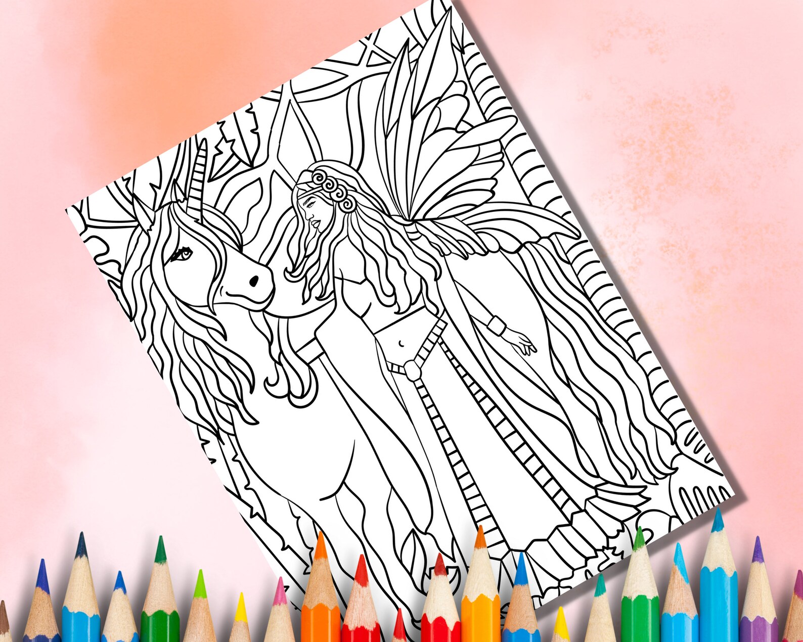 Fairy Coloring Poster, Coloring Posters, Coloring Sheets, A3 Document ...
