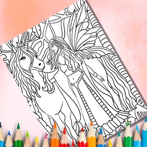 Fairy Coloring Poster, Coloring Posters, Coloring Sheets, A3 Document ...
