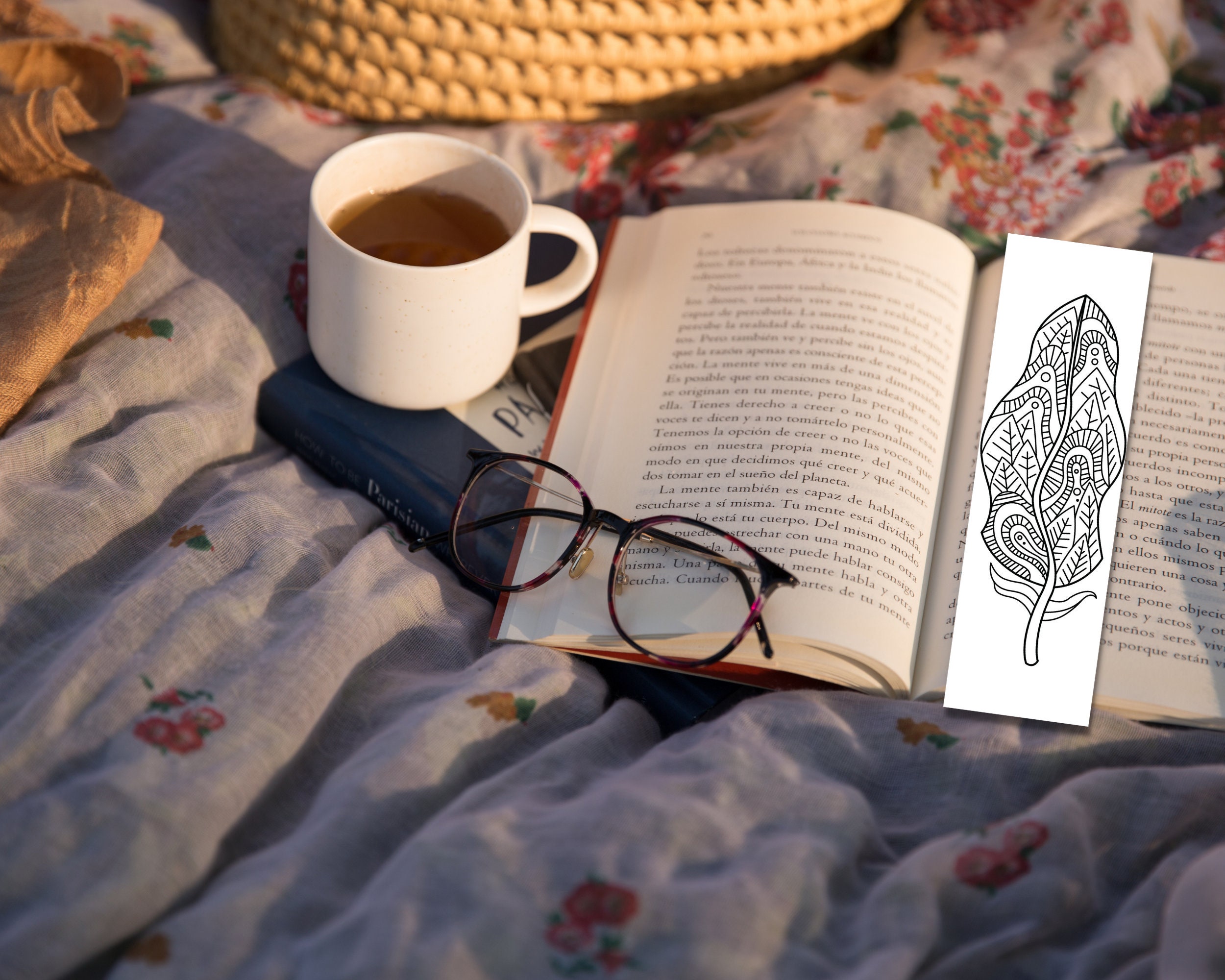 Printable Coloring Bookmarks Set of 4, Feather Coloring Bookmarks ...