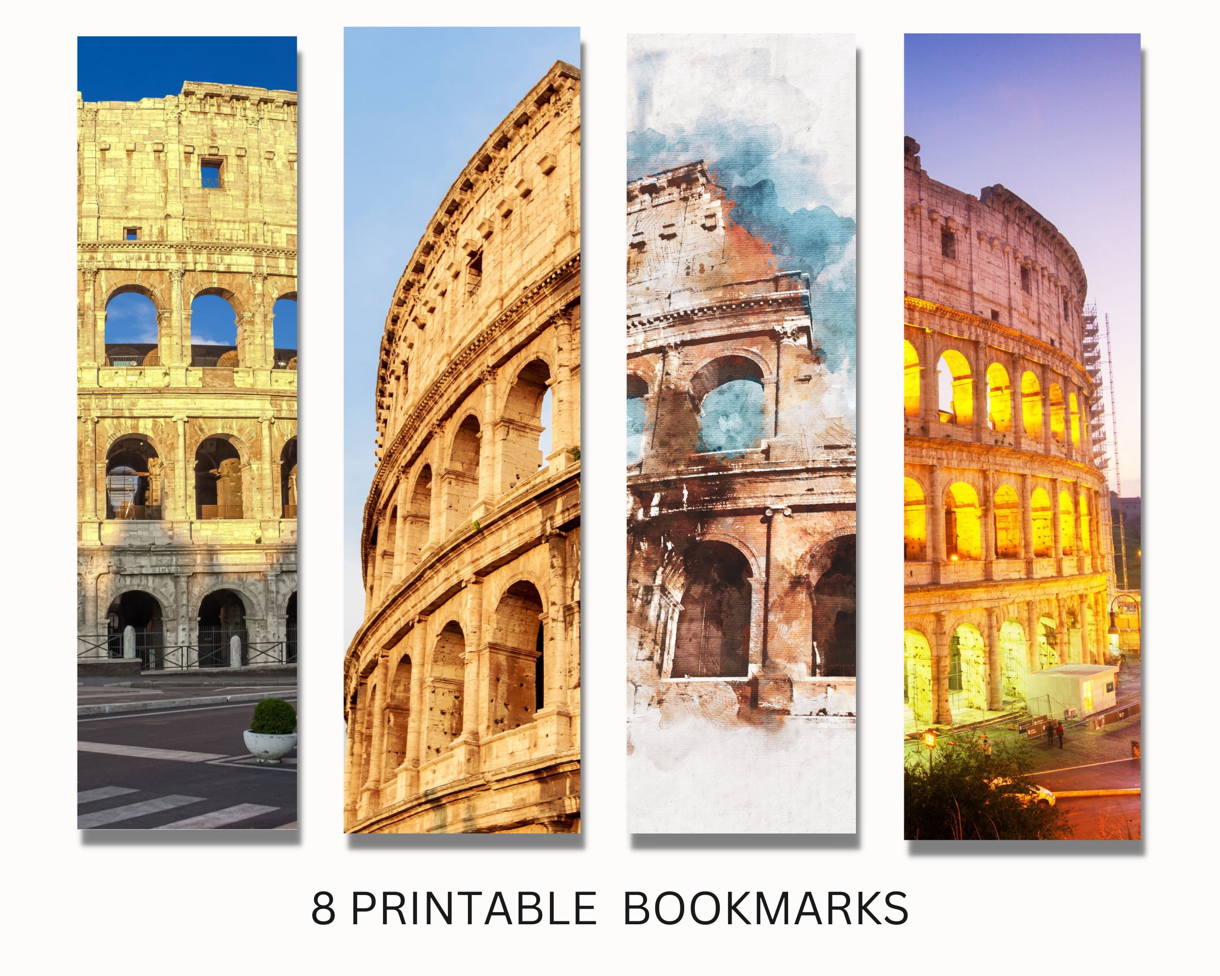 Printable Bookmarks, Digital Bookmarks, Roman Colosseum, Italy Print ...