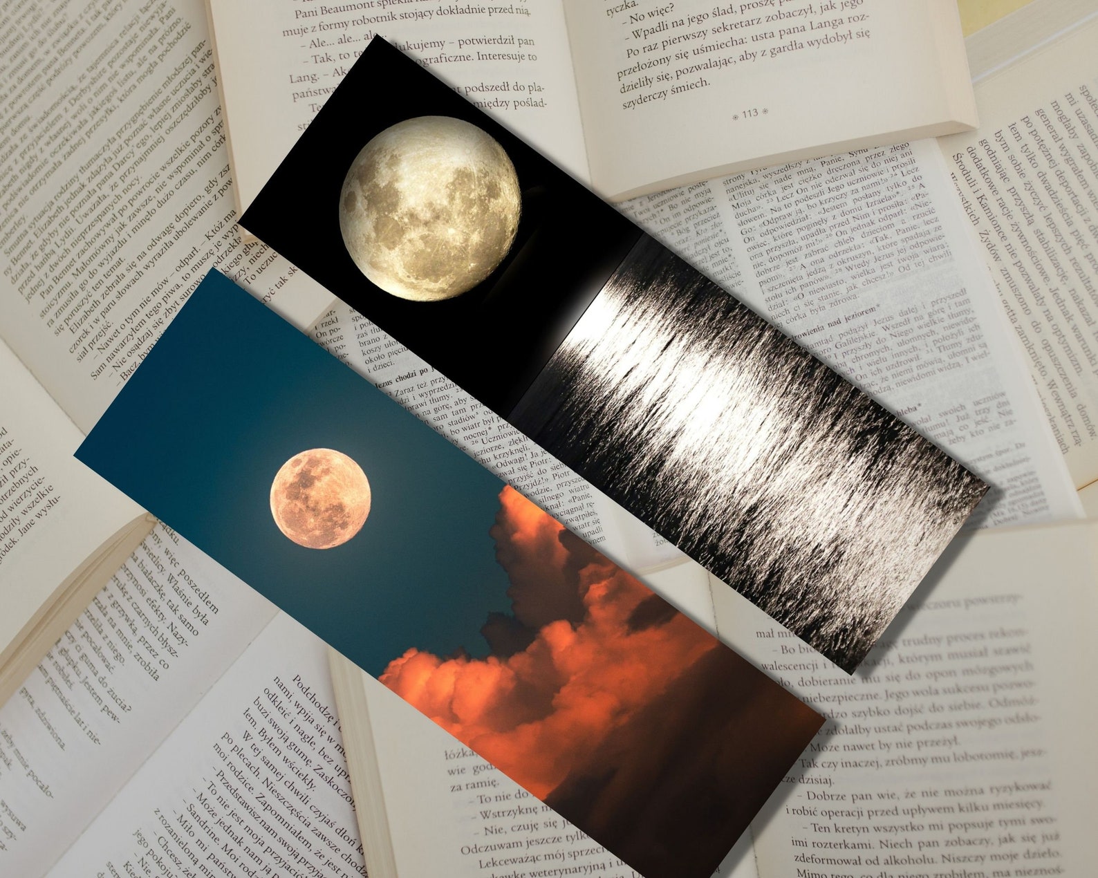 Moon Bookmarks, Printable Bookmarks, Bookmarks Set of 10, Moon Picture ...