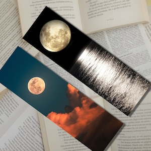 Moon Bookmarks, Printable Bookmarks, Bookmarks Set of 10, Moon Picture ...