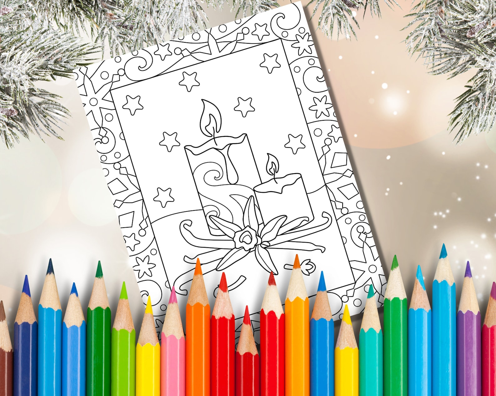 Giant Christmas Coloring Poster: Holiday Activity (36" X 48") (PDF) - Etsy
